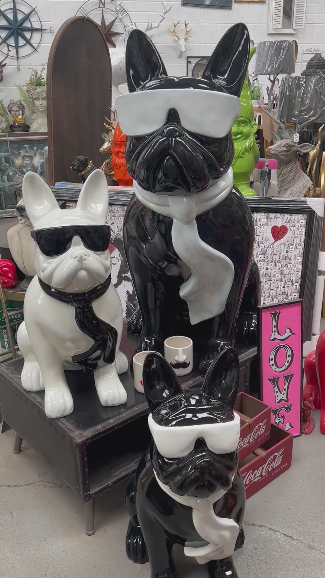 4FT Giant Frenchie Sculpture - Indoor or Outdoor – Sign of the times Stoke